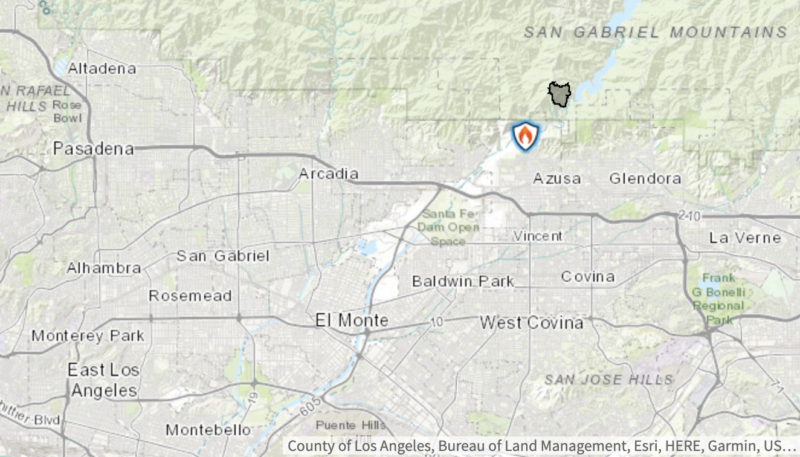 Ranch 2 Fire 已燒毀2500英畝山林 Azusa 附近居民強制撤離令目前已被取消 : 哇靠!洛杉磯