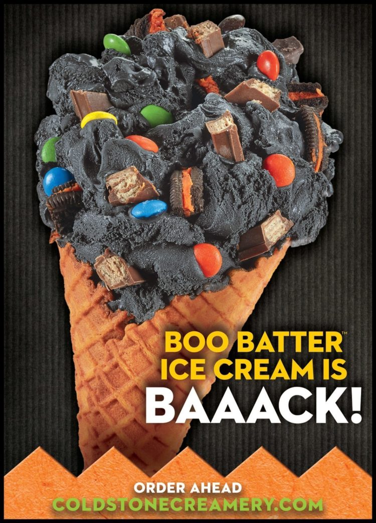 2022年 Halloween 幽靈季，Cold Stone Creamery 回歸萬聖節黑色冰淇淋 Boo Batter : 哇靠!洛杉磯
